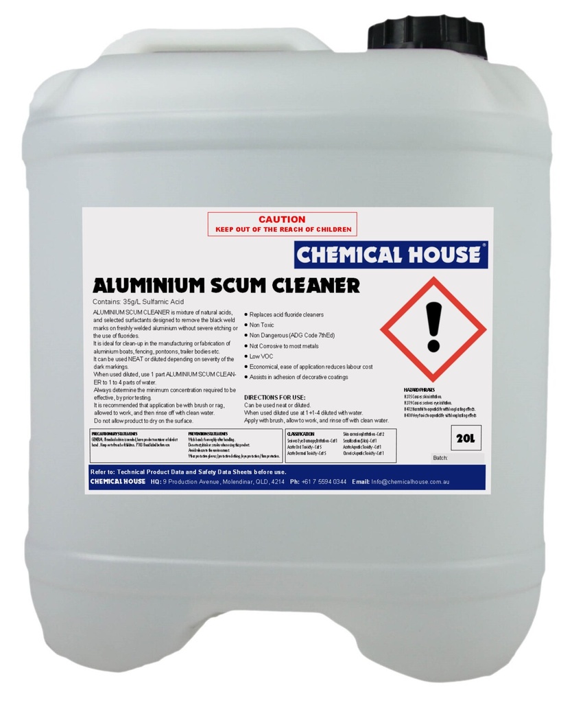 ALUMINIUM SCUM CLEANER | Chemical House